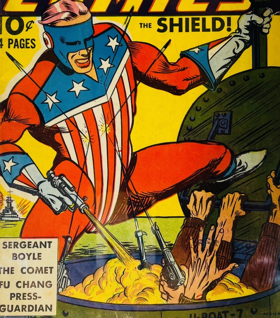 ⭐️Pep Comics #2 1940 CGC 3.5 Shield🇺🇸WWII Nazi Cvr ⭐️ 1st Patriotic ...