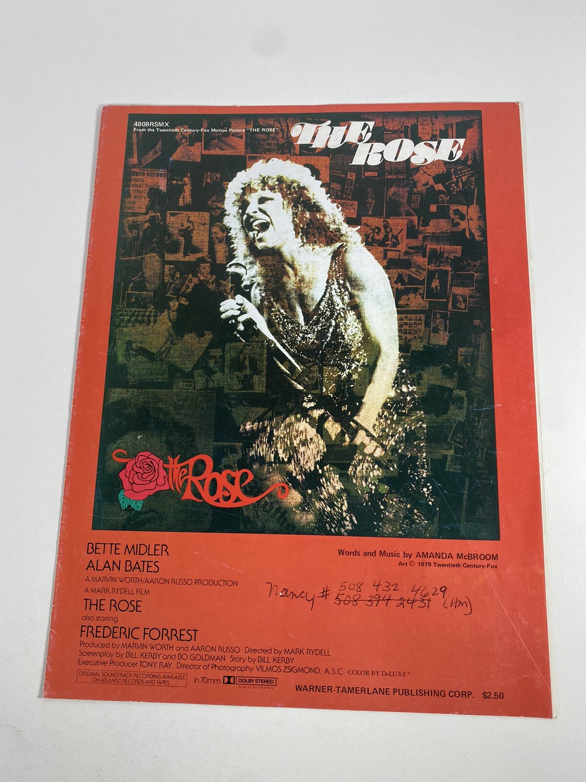 The Rose Soundtrack Bette Midler Vintage 1979 Cassette Tape & Sheet ...