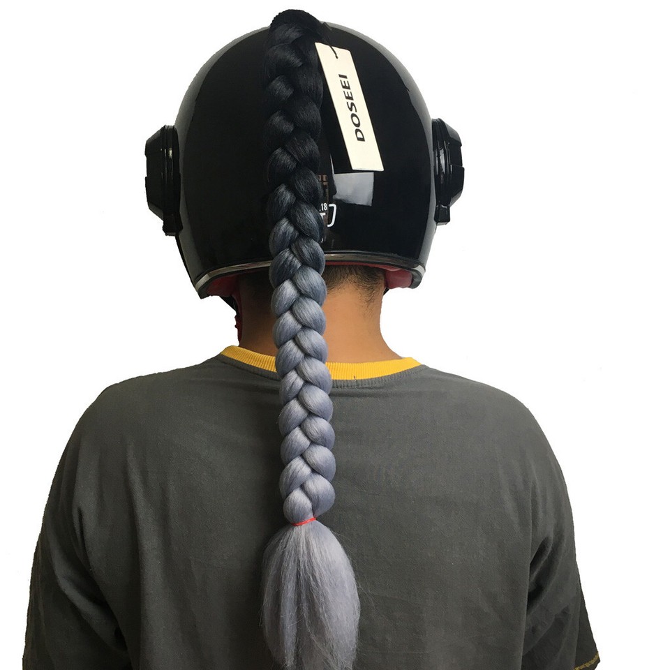 Gradient Ramp Helmet Braids / Ponytail Motorcycle Bike PC Helmet Hair 1 ...