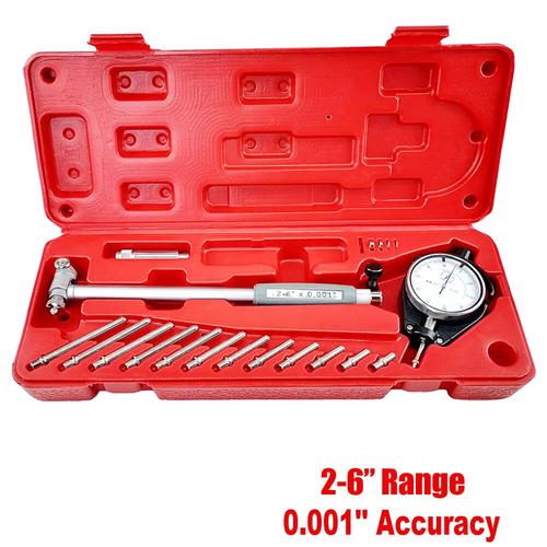 Dial Bore Gage Gauge 2-6" Engine Cylinder Indicator Measuring Hole Kit ...
