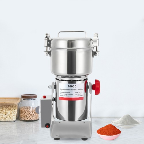 Electric Grain Mill Fine Grinding Grist & 180° Swingable Blade 2.2LBS ...