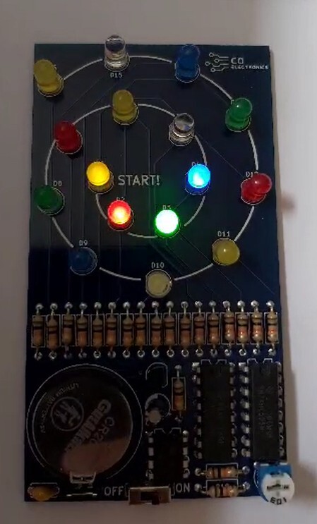 PCB Soldering practice LED Chaser project DIY kit PCB + Instructions UK ...