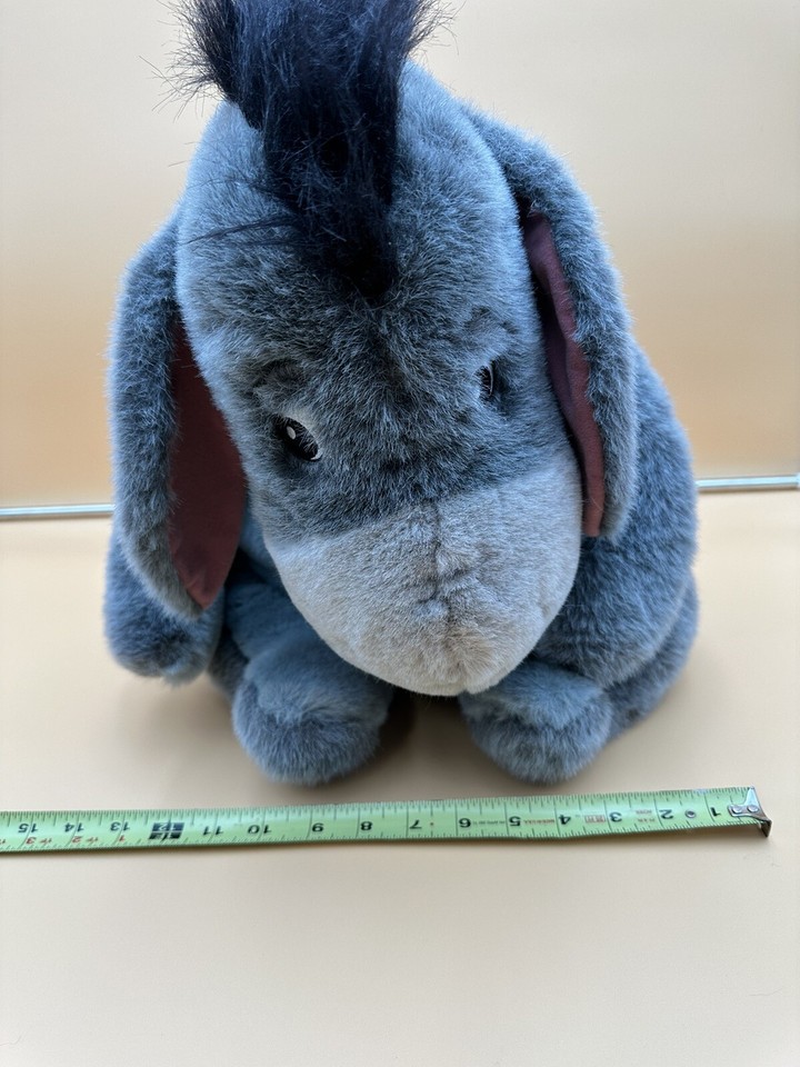 Disney Store Eeyore Super Plush Detachable Tail Stuffed 15" Winnie The ...