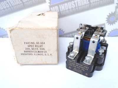 BARBER COLMAN - AE-304 - DPDT RELAY - 24V COIL - 25A @ 120/240 VAC (NEW ...