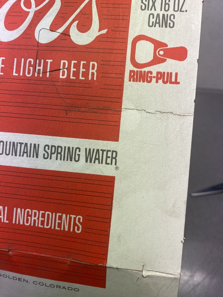 Vintage Coors Six Pack Cardboard Beer Can Carrier Holder | eBay