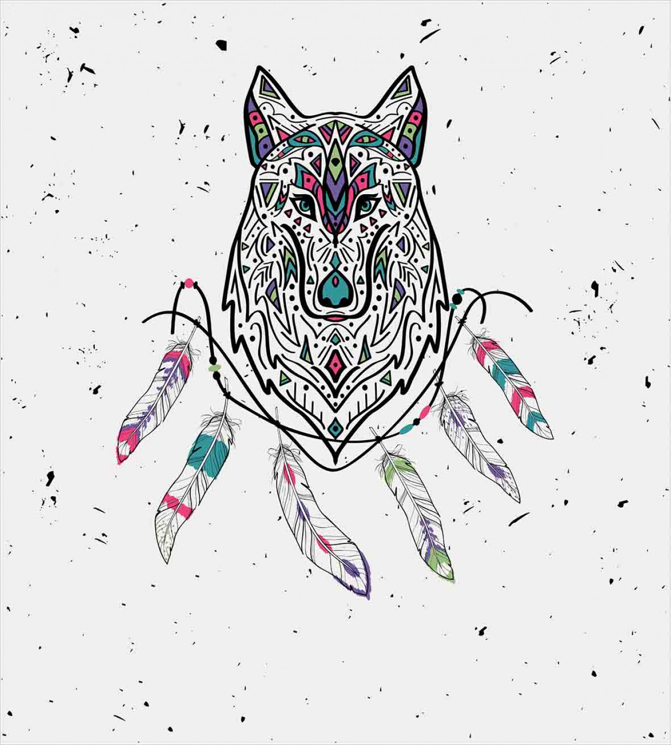 Tribal Duvet Cover Set with Pillow Shams Inspirational Wild Free Print ...