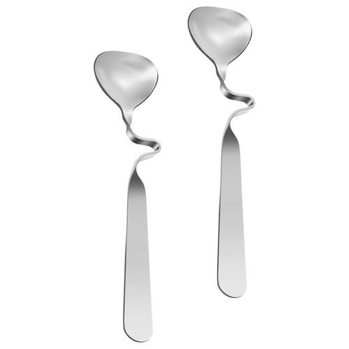 2 Pcs Stainless Spoon Baby Dessert Taste Spoons Stirring Honey | eBay