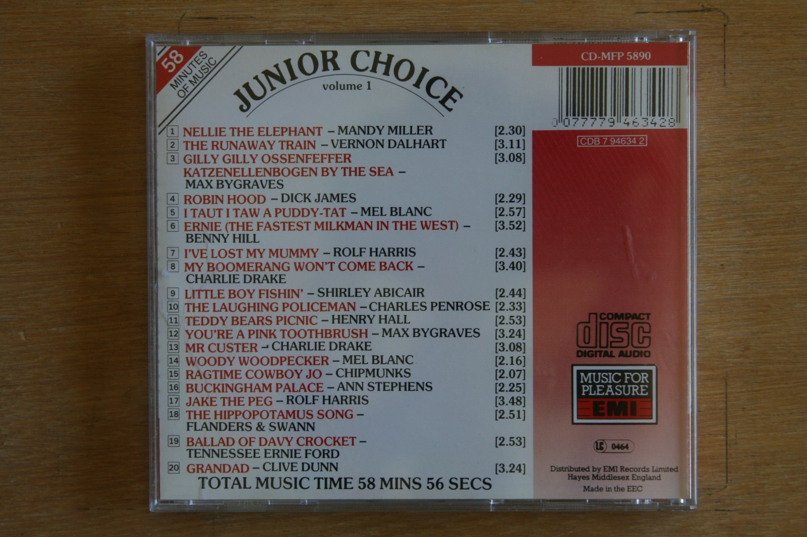 Junior Choice Volume 1 - Mandy Miller, Mel Blanc, Chipmunks (Box C565 ...