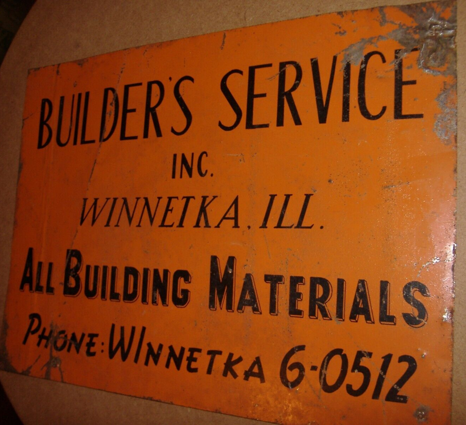 Vintage Sign Builder's Service Inc All Building Materials Winnetka ...