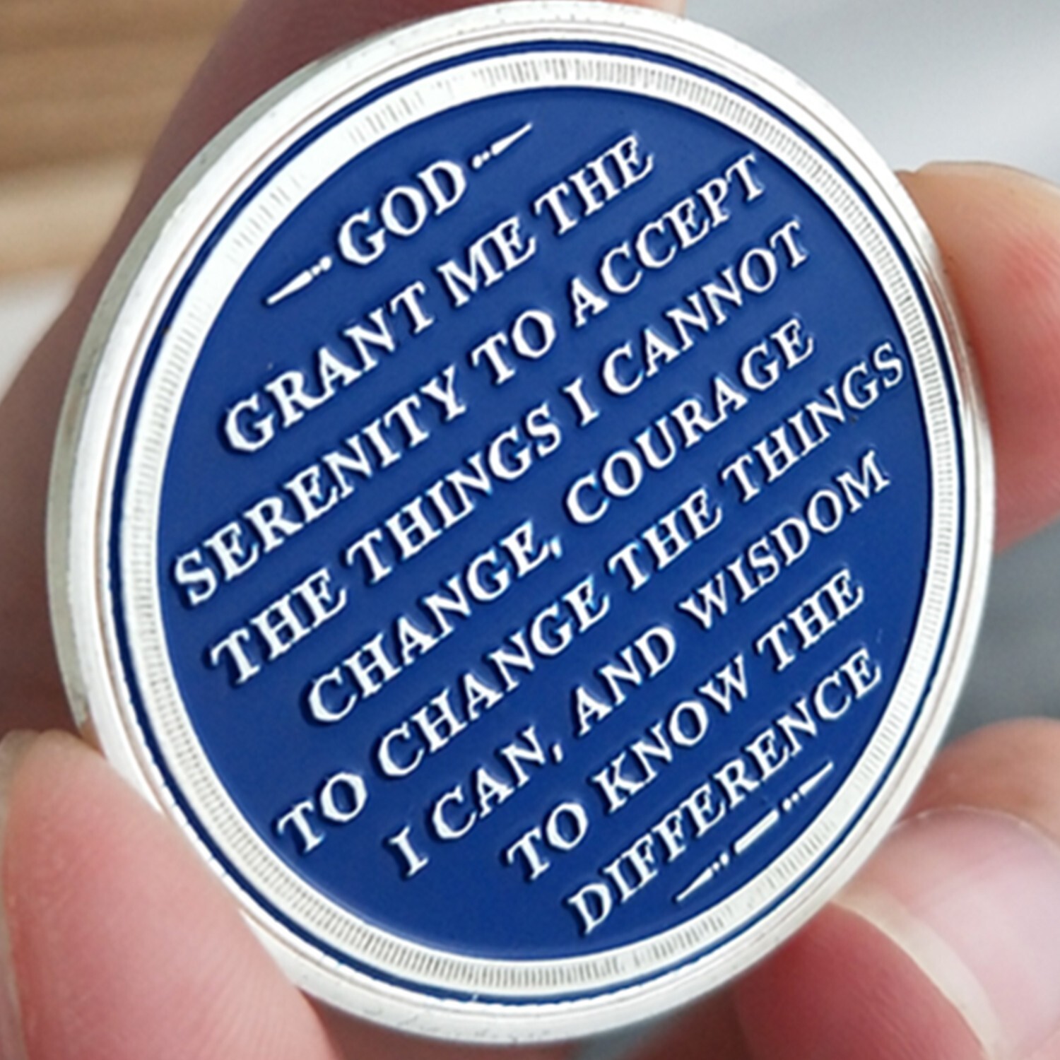 God Grant Me Serenity Recovery Token 2 Years Sobriety Coin Silver Sober god-grant-me-serenity-recovery-token-2-years-sobriety-coin-silver-sober