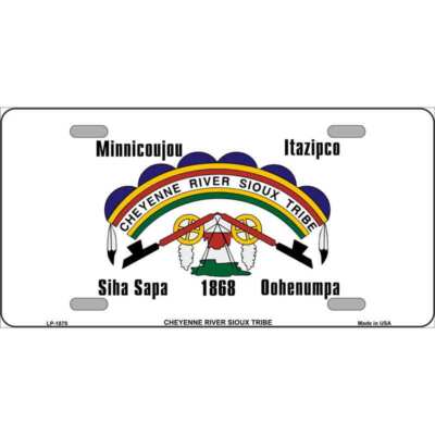 Cheyenne River Sioux Flag Metal Novelty License Plate Tag LP-1870 | eBay