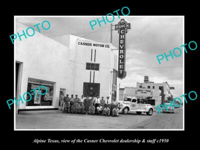 OLD LARGE HISTORIC PHOTO OF ALPINE TEXAS THE CHEVROLET CAR DEALERSHIP ...