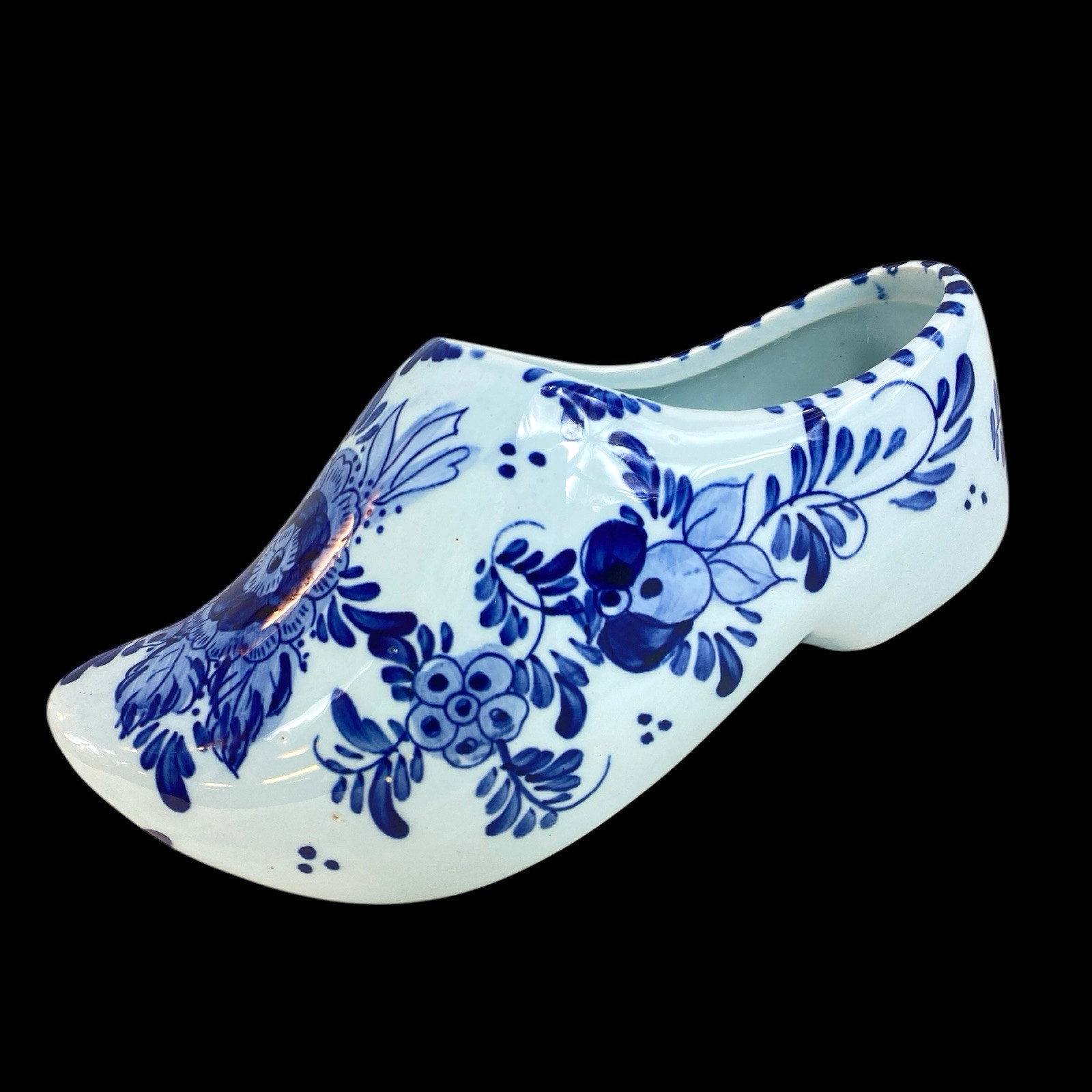 Ceramic Dutch Clog Vintage Delfts Blauw Shoe Hand Painted Floral 7.5 ...