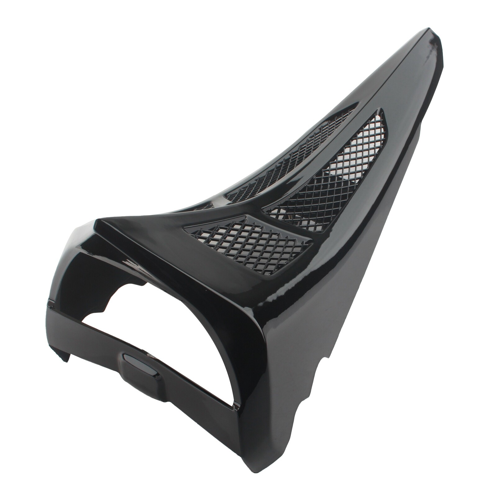 ABS Gloss Black Tall Chin Spoiler Scoop Fits For Harley 14-23 Road ...