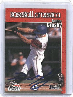 Bubba Crosby Signed In Person Auto 1999 Team Best Baseball America #28 ...