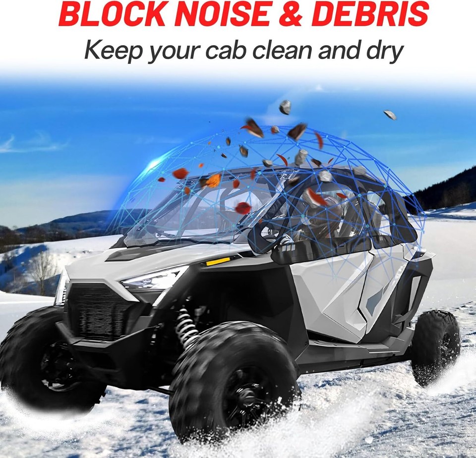 For Polaris RZR Turbo R 4-seater Upper Doors Cab Enclosure 2884665 ...