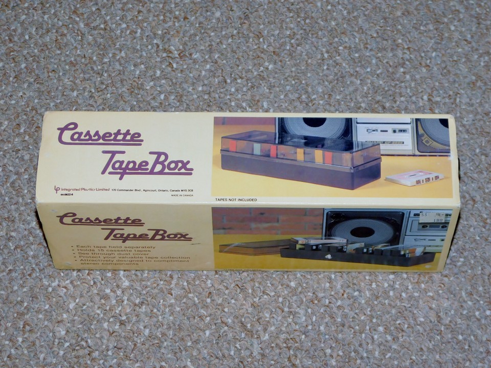 Vintage 1980s Canadian Integrated Plastics Cassette Tape Box Storage ...