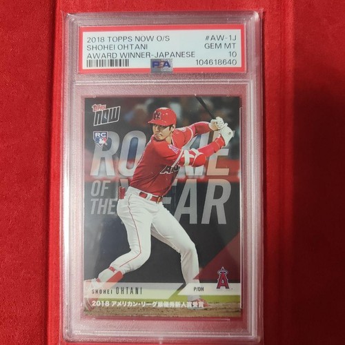 PSA 10 Shohei Ohtani 2018 Topps Rookie of the Year Award Card AW-1J RC ...