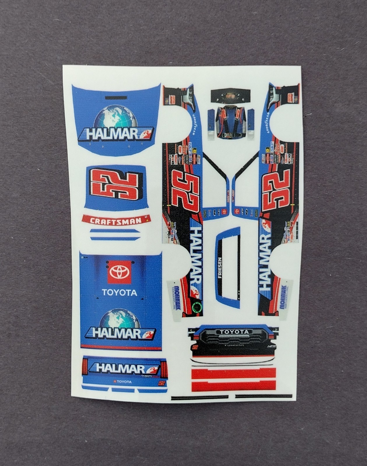 2025 Custom Stewart Friesen #52 Halmar 1/64 Peel & Stick Decals | eBay