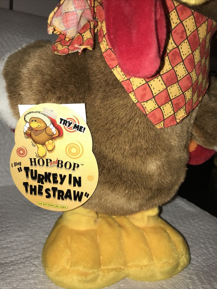 Dan Dee Hop & Bop Animated 12" Thanksgiving Turkey Sings Turkey In The ...