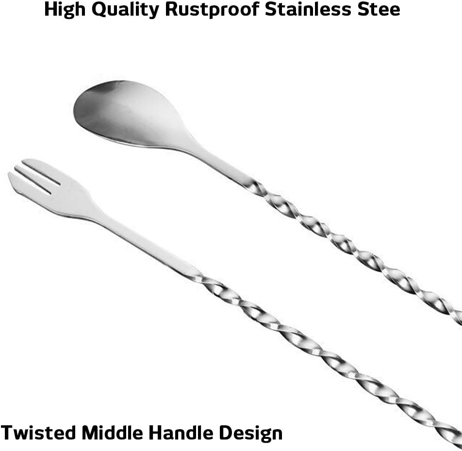 3 Pieces Double Jiggers&3 Pieces Stainless Steel Mixing Spoons, 0.5/1 ...