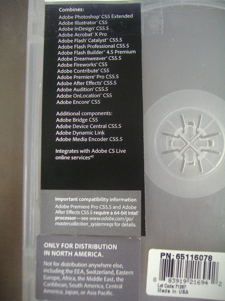 Adobe Creative Suite 5.5 CS5.5 Master Collection For MAC OS Full DVD ...