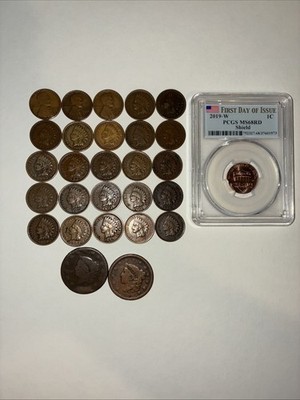 Large Lot Of American Cents Including 2019 W 1826 And 1838 Cents And 23 ...