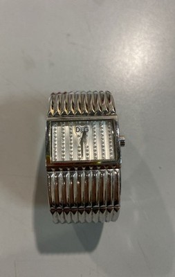 Dolce & Gabbana Stainless Bracelet Watch Crystal Face Bangle Square D&G ...