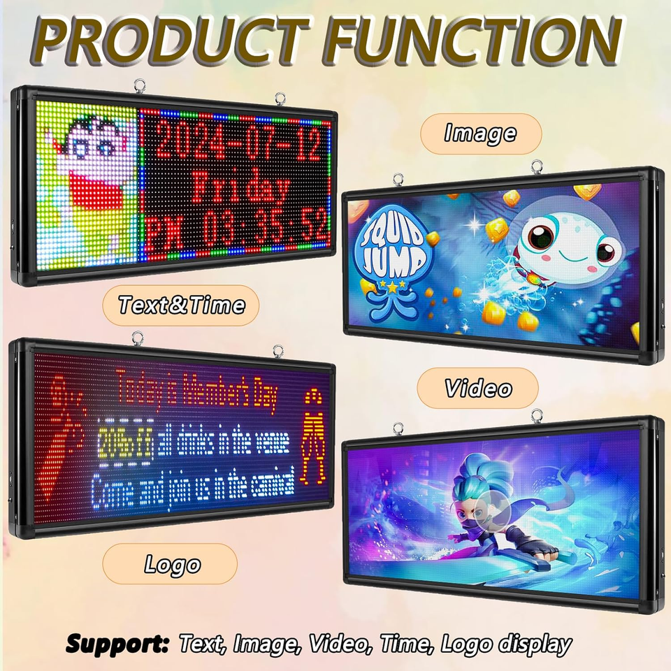 P6 LED Sign Display Scrolling Outdoor Digital Signs Wifi Programmable ...