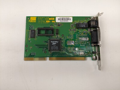 RARE VINTAGE 1994 3COM ETHERLINK III 3C509-C ISA ETHERNET THICK THIN ...