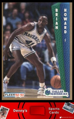 1992 Fleer #323 Brian Howard Dallas Mavericks Basketball Card | eBay