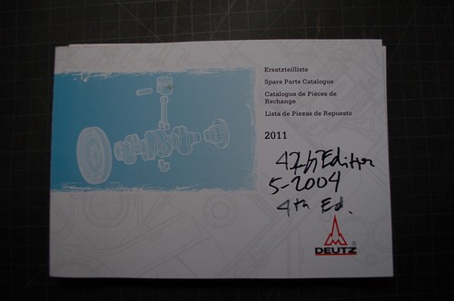 KHD DEUTZ 2011 Diesel Engine SPARE Parts Manual book owner guide ...