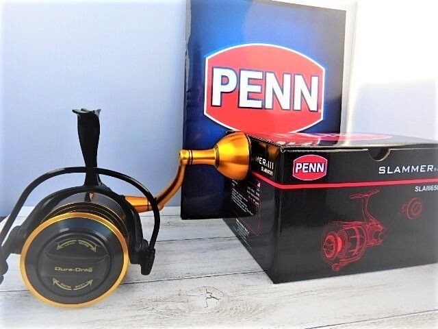 Penn Slammer III 6500 Spinning Reel Black x Gold new japan popular ...
