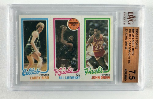 1980-81 Topps #34 Larry Bird/Cartwright/Drew Rookie RC Celtics - BVG NM ...