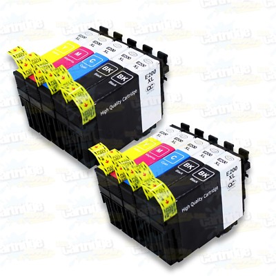 10P 200XL Ink For Epson XP-200 XP-300 XP-310 XP-400 XP-410 WF2520 ...