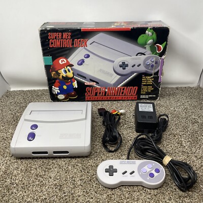 Super Nintendo Jr Console In Box SNES Control Deck Tested SNS-101 ...