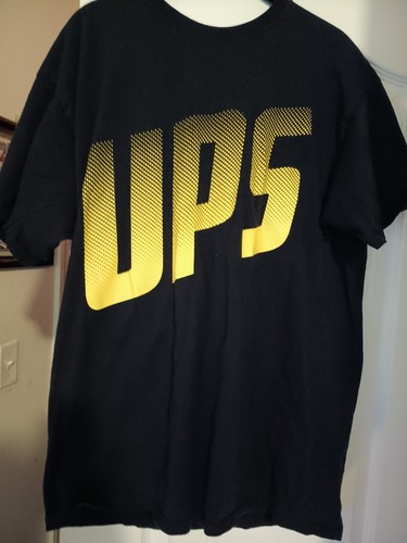 UPS Mail Global Delivery Black Shirt Size L Vintage | eBay