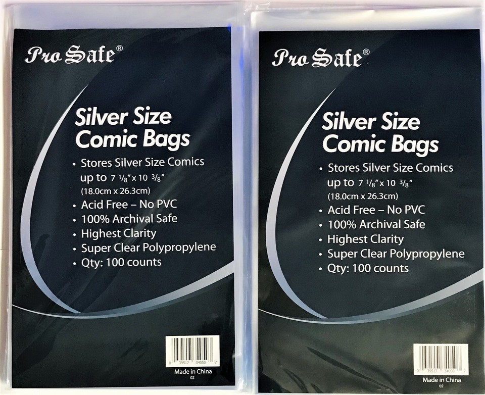 1000 Comic Book Bag Silver Age Protectors Sleeves Bag with Flap for ...