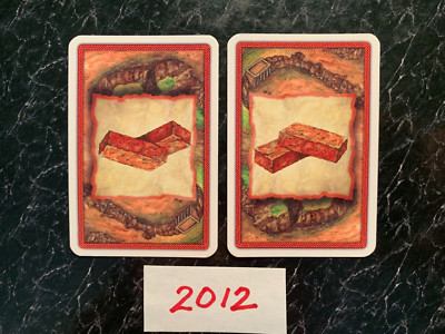 SETTLERS OF CATAN 3061 Brick Resource Cards LOT OF 2 Game Replacement ...