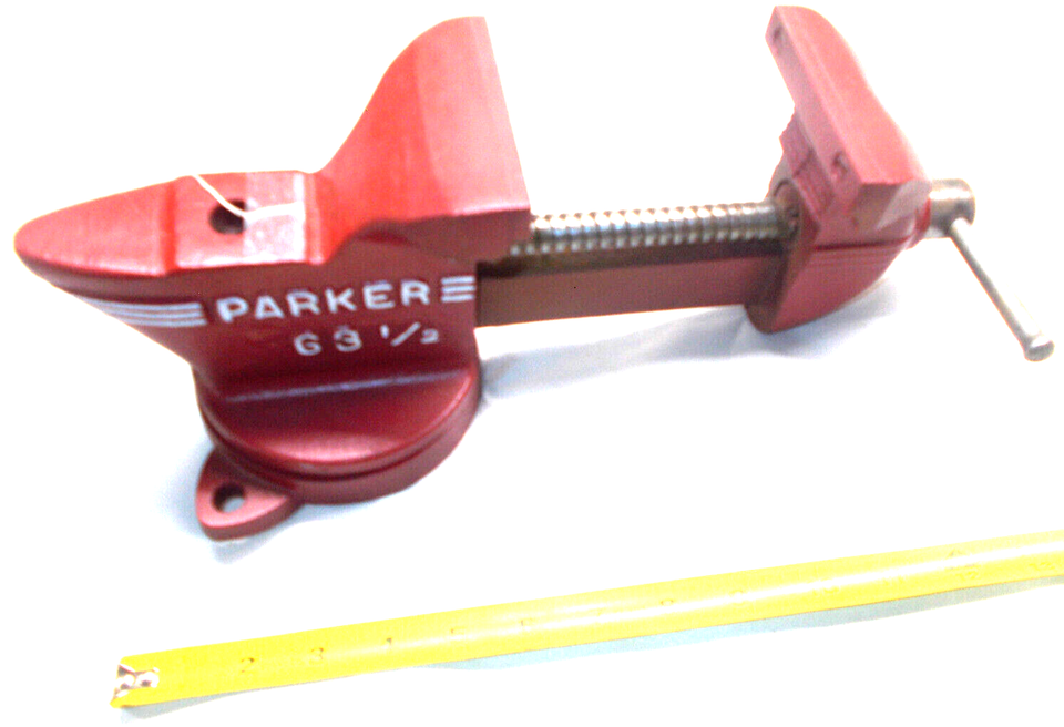 Vise, PARKER No. 63-1/2 Swivel Bench Vise, 3-1/2" Wide Jaws, Opens to 3 ...