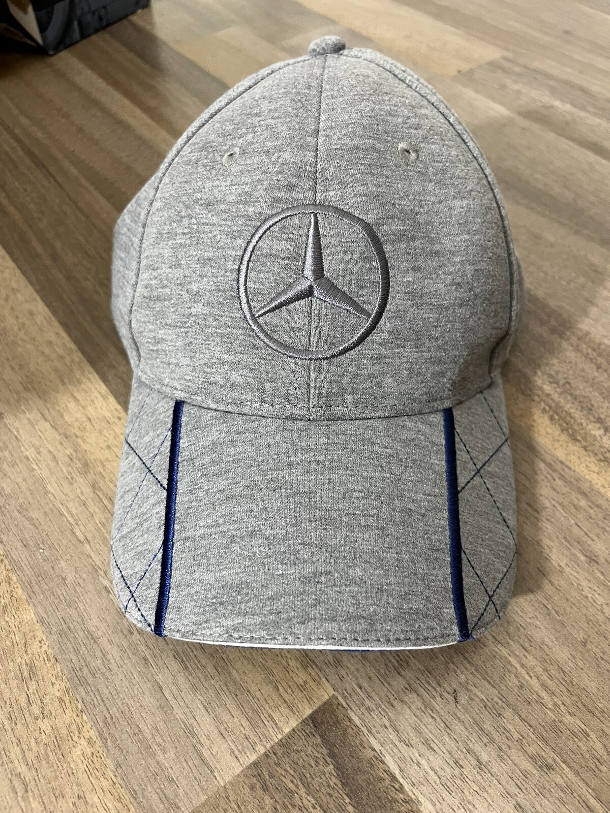 Mercedes Benz Hat OEM strap Back Big Logo Grey And Bl… - Gem