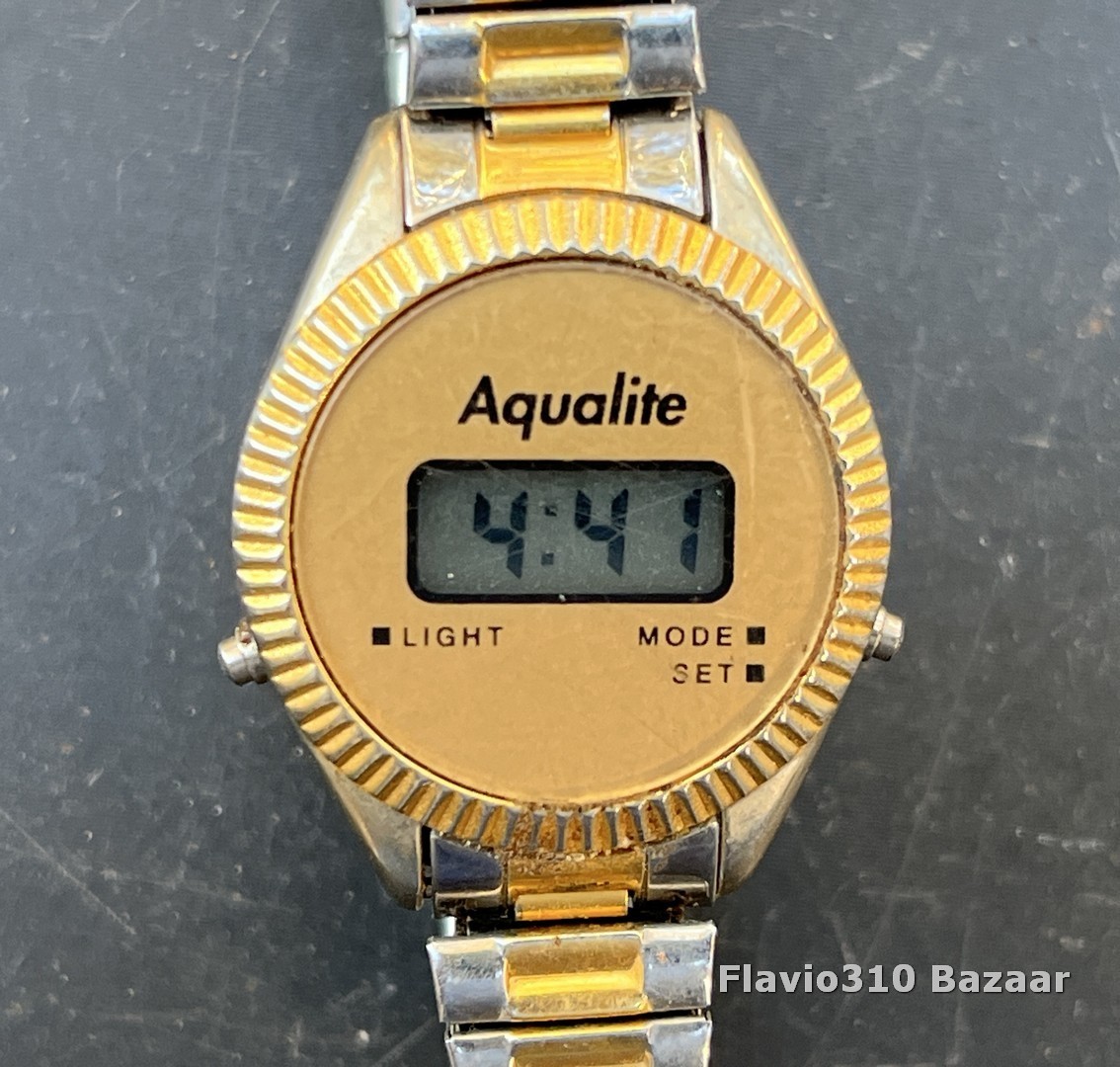 Digital Vintage AQUALITE 27mm Watch Missing MODE Button - WORKING ...