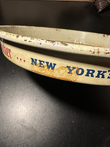 JACOB RUPPERT KNICKERBOCKER METAL SERVING BEER TRAY NEW YORK 12" VTG ...