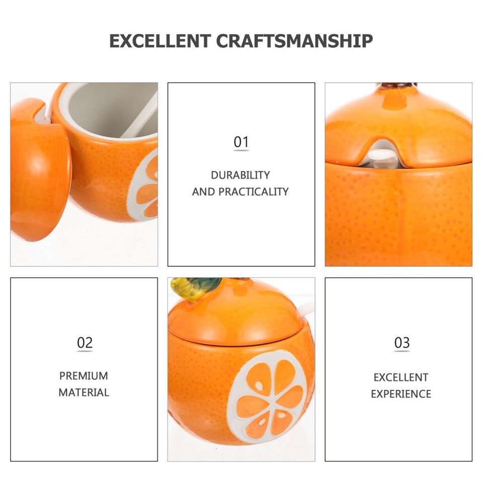 Condiment Pots Flour Keeper Airtight Ceramic Jar Spice Storage Holder ...