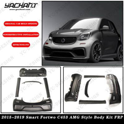 FRP Body Kit For 15-19 Smart Fortwo C453 AMG Style Bumper Roof Spoiler ...
