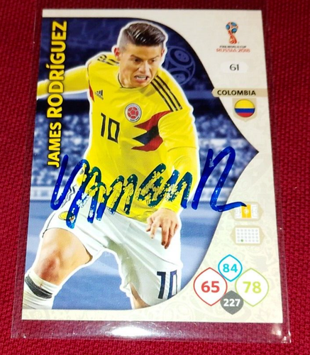 AUTOGRAPH JAMES RODRIGUEZ COL PANINI CARD AUTO BAYERN WC RUSSIA 2018 ...