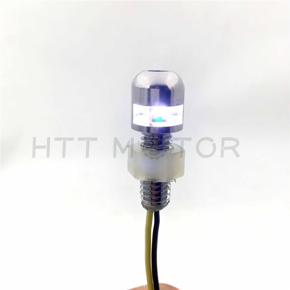 Motorcycle Chrome Universal Led License Tag Plate Bolt Lights | eBay