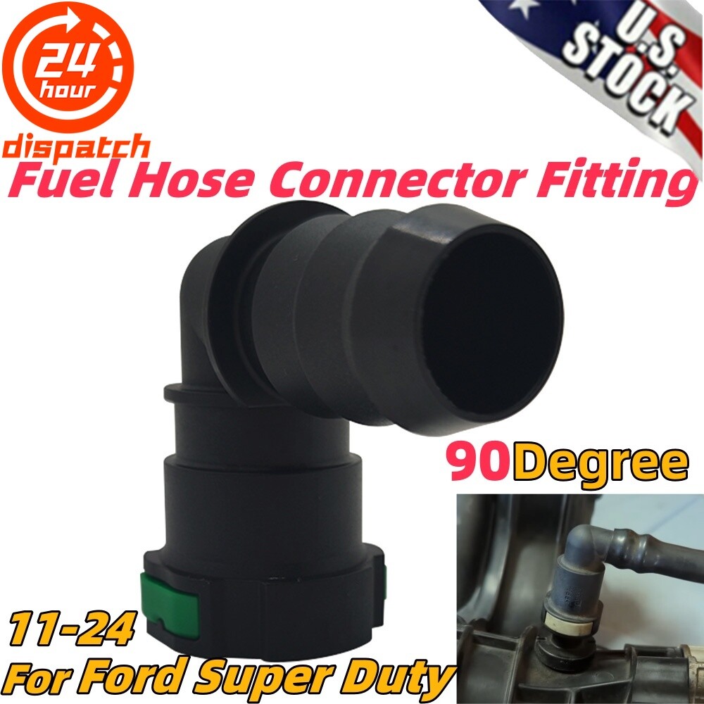 1-IN For 2011-24 Ford DEF Tank Connector 90 Deg Elbow 2 Button Quick ...