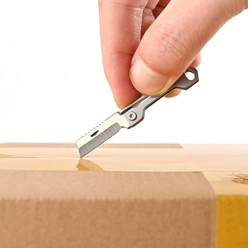 Mini Folding Knife Stainless Steel Pocket Key Chain | eBay