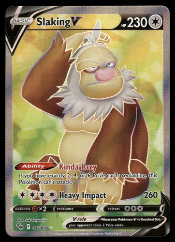 Slaking V (Full Art) NM 077/078 Pokemon GO Pokemon Card | eBay